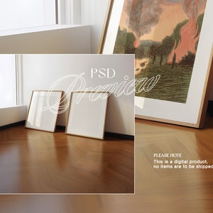 Two 1x1 Frames Photoshop Mockup | Square Frame PSD Template Mockup ...