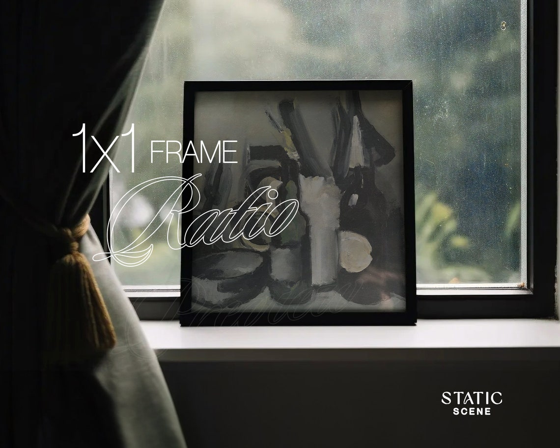 1x1 Frame Mockup Photoshop Template for Art and Print Display | Square ...