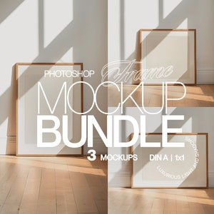 Square, Portrait and Landscape Frame Mockup Pack of Three PSD | 1x1 ...
