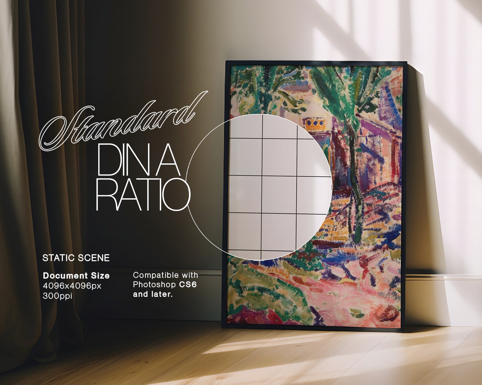 DIN A Black Frame Photoshop Mockup for Art and Printables | ISO Leaning ...