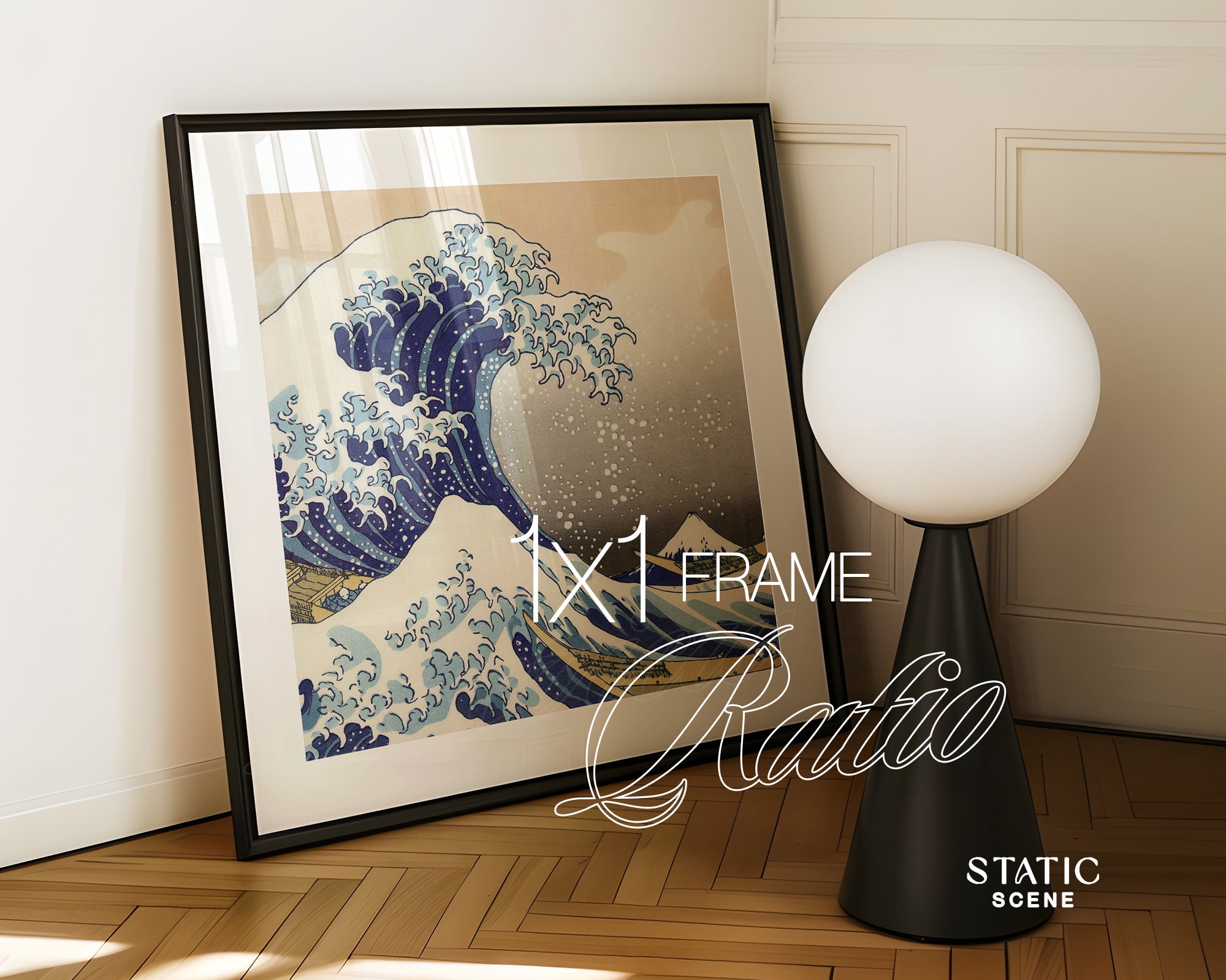 1x1 Black Frame Photoshop Mockup Template for Art and Prints | Square ...