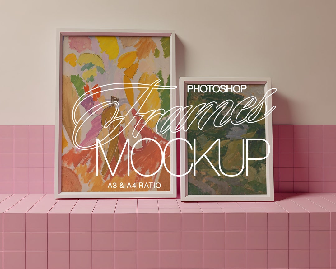 A3 and A4 Frame Mockup Photoshop Template | ISO Vertical Frame PSD ...