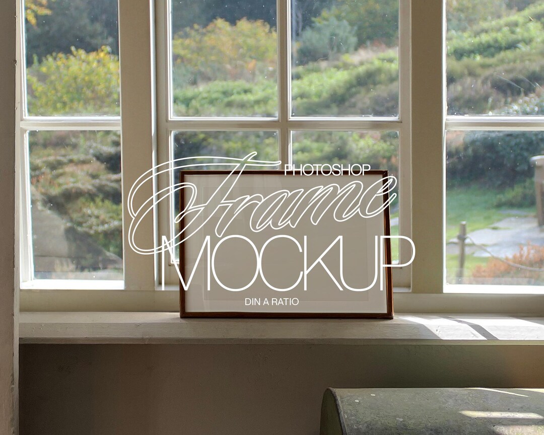 DIN A Landscape Frame Photoshop Mockup Template for Art and Prints ...