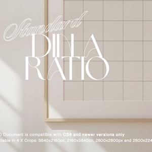 DIN A Light Wood Frame Mockup for Photoshop, Frame Template Digital ...