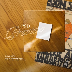 4x5 Paper Photoshop Mockup | Digital Flatlay Paper Mockup for Art and ...