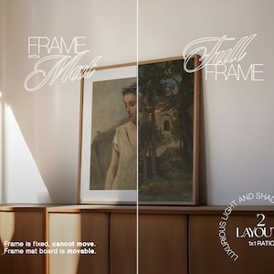 1x1 Wood Frame Photoshop Mockup for Art and Prints Display | Square ...