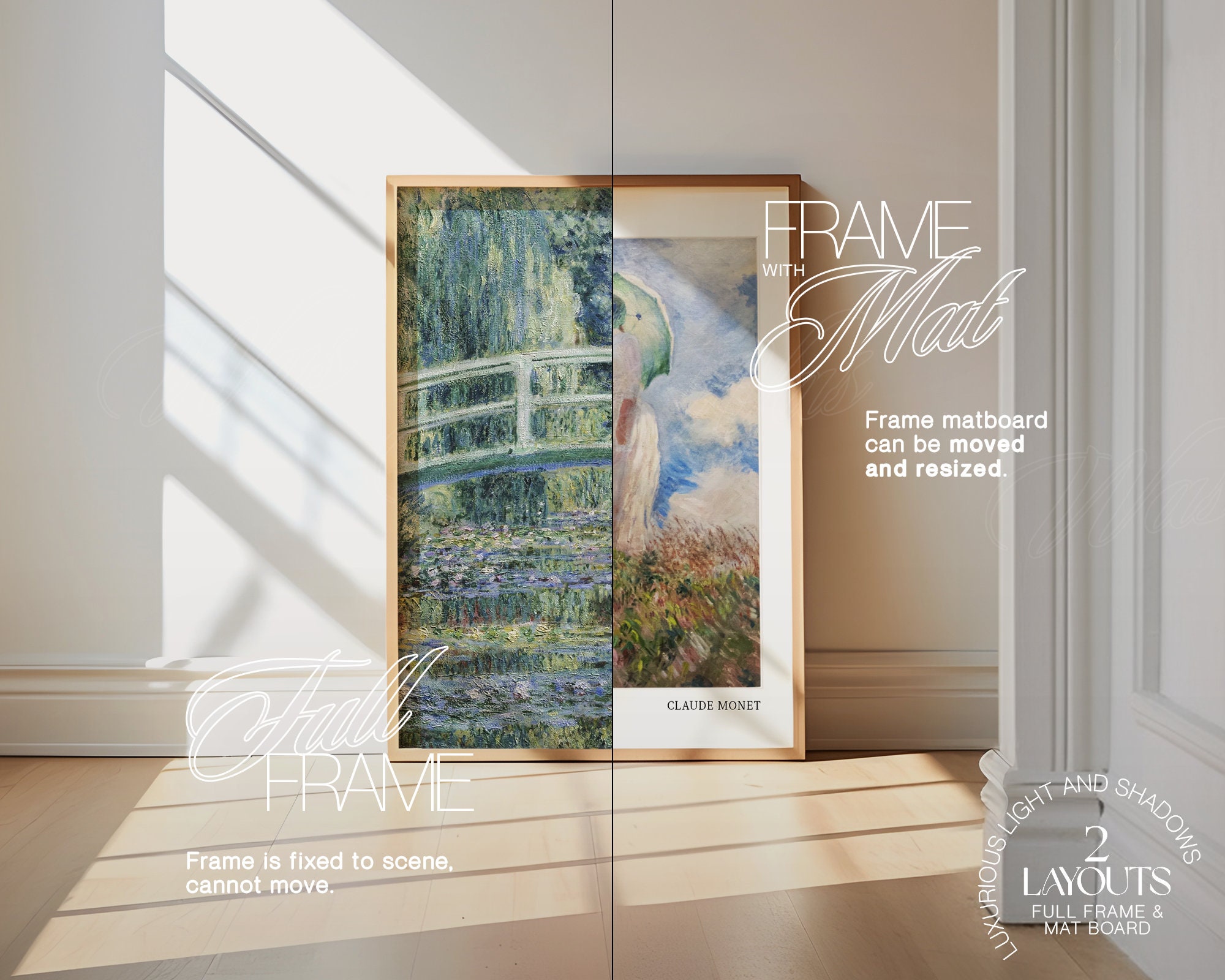 DIN A Leaning Frame Mockup for Photoshop Vertical Wood Frame - Etsy