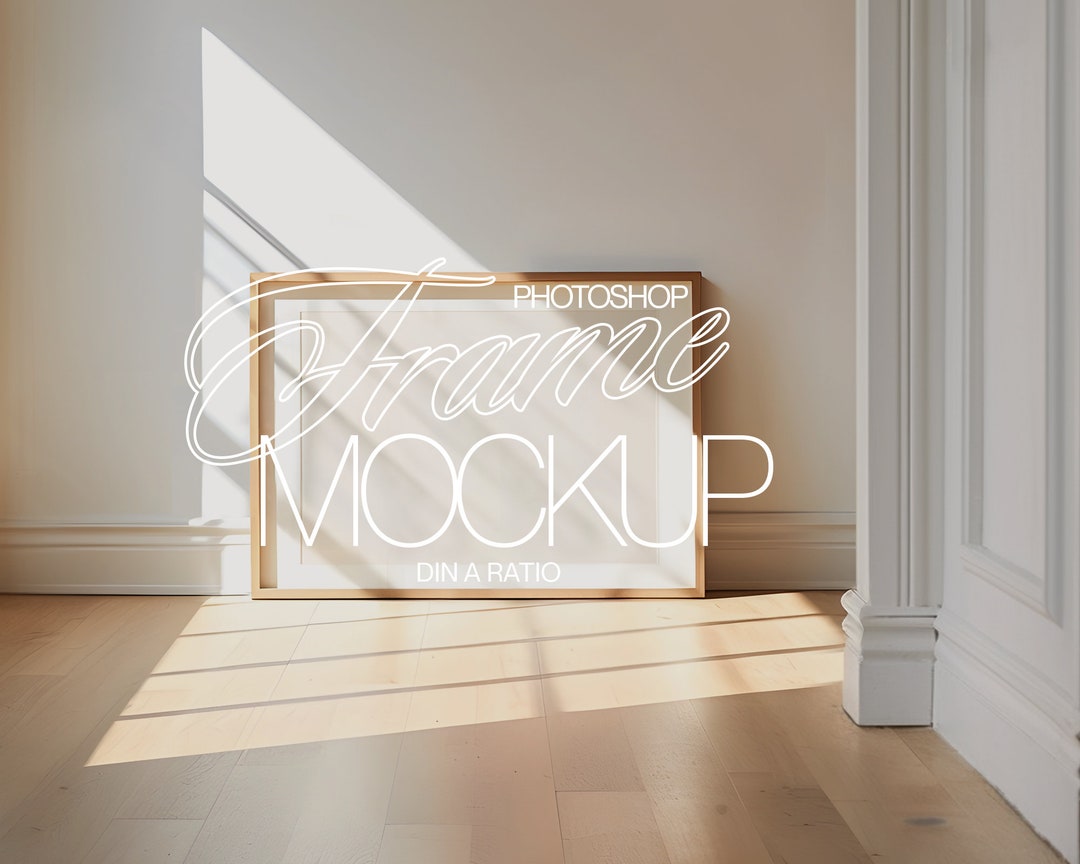 DIN A Horizontal Photoshop Frame Mockup Template for Art and Printables ...