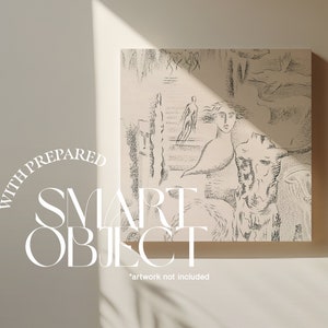 1x1 Canvas Photoshop Mockup for Art and Prints Display | Square Canvas ...