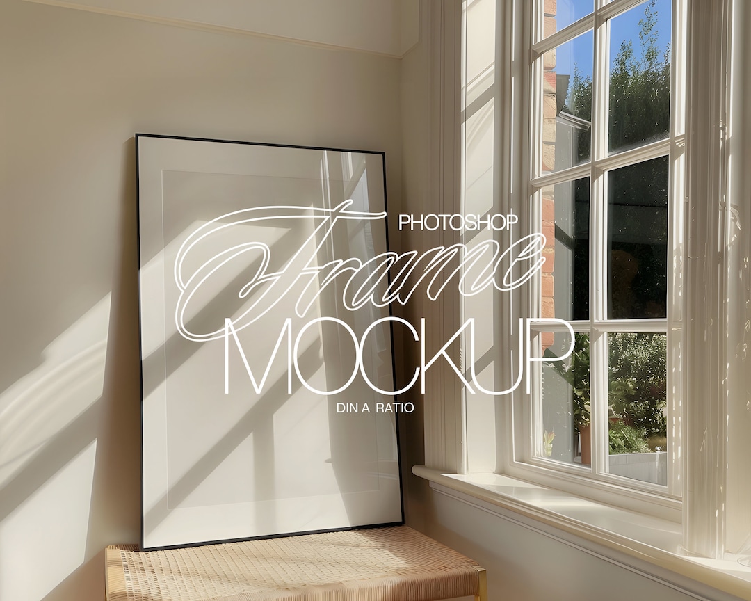 DIN A Black Frame Photoshop Template for Art and Prints Display | Large ...