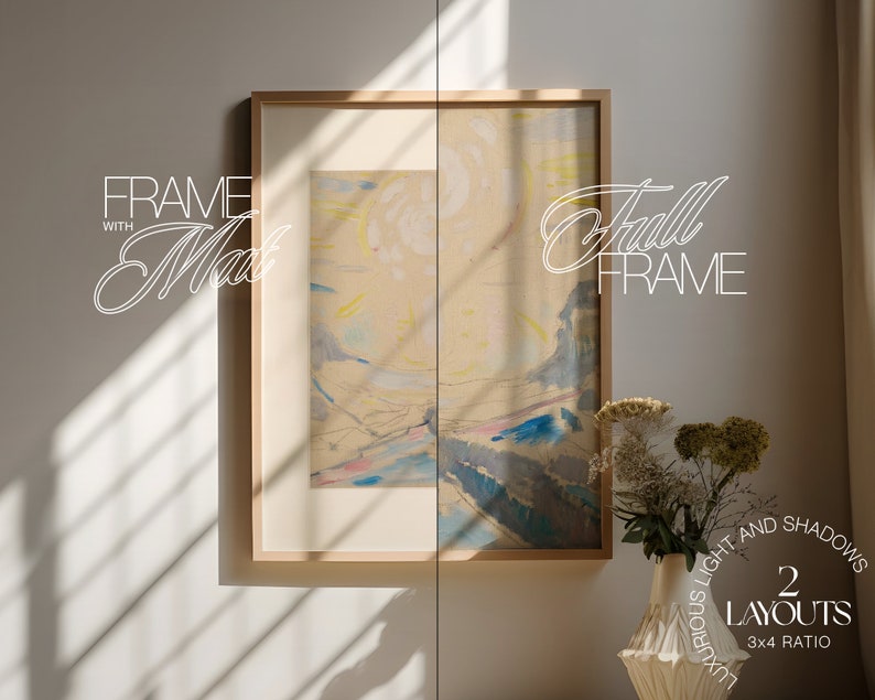 3x4 Frame Mockup Template | Photoshop Vertical Frame Mockup | Simple ...