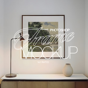 1x1 Frame Photoshop Mockup for Art and Printables | Square PSD Mockup ...