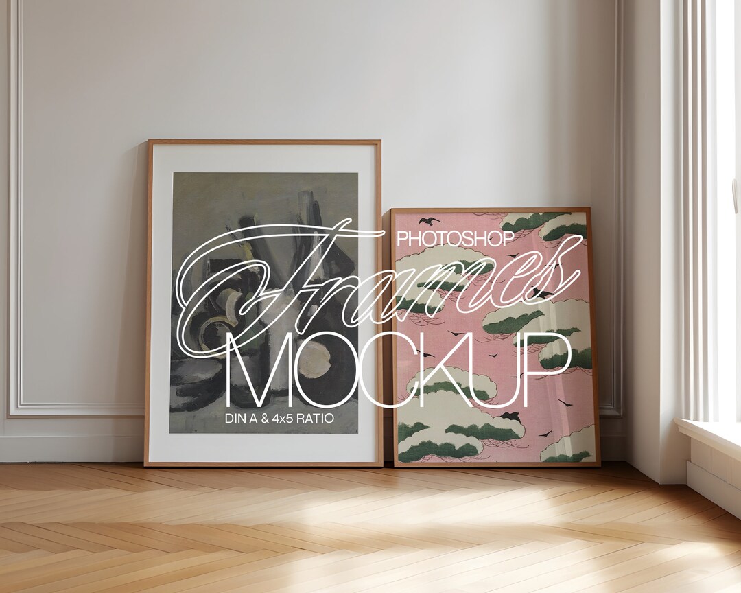DIN A and 4x5 Frames Photoshop Mockup for Art and Prints Display | ISO ...