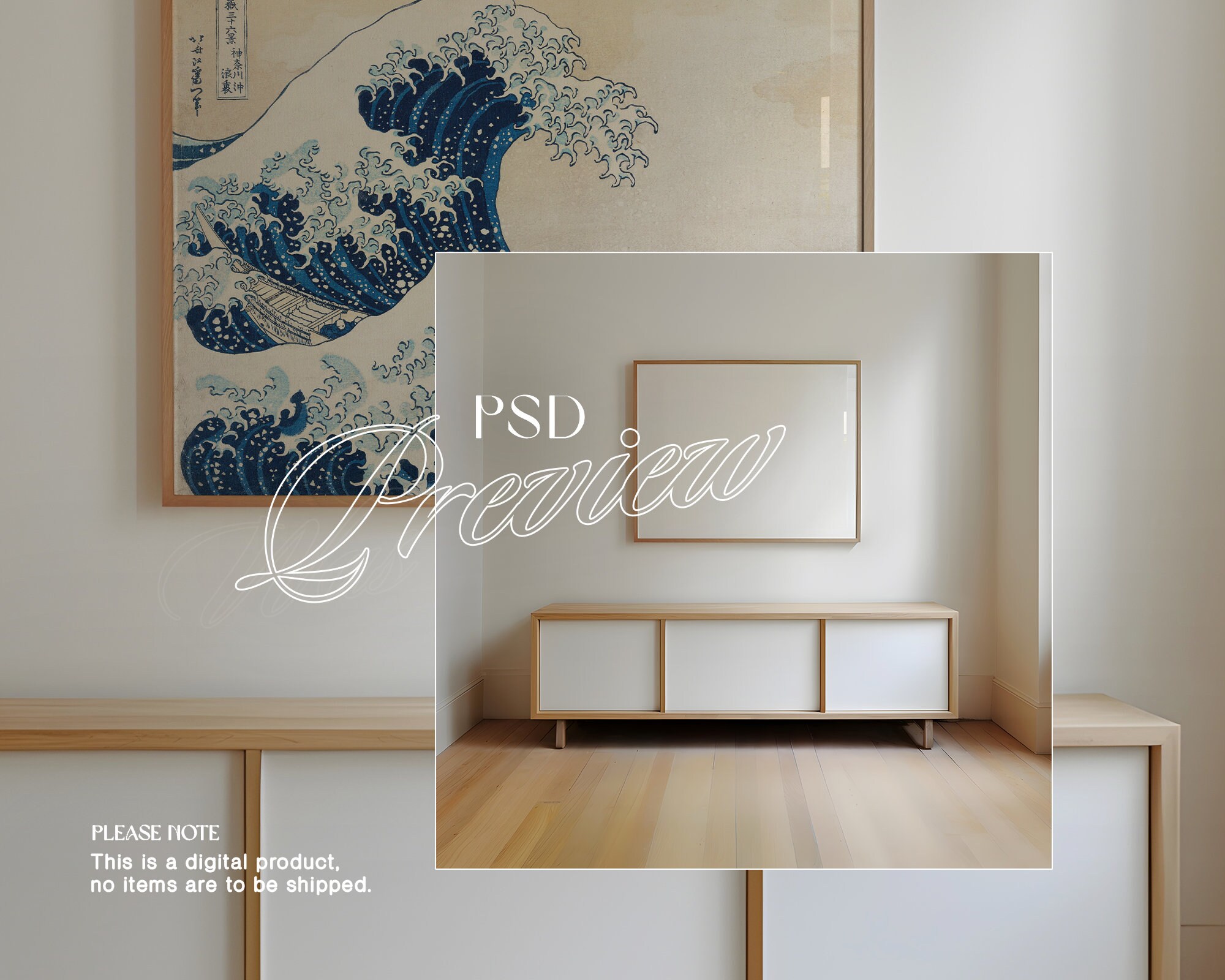 4x5 Landscape Frame Photoshop Mockup for Art and Prints Display | 16x20 ...