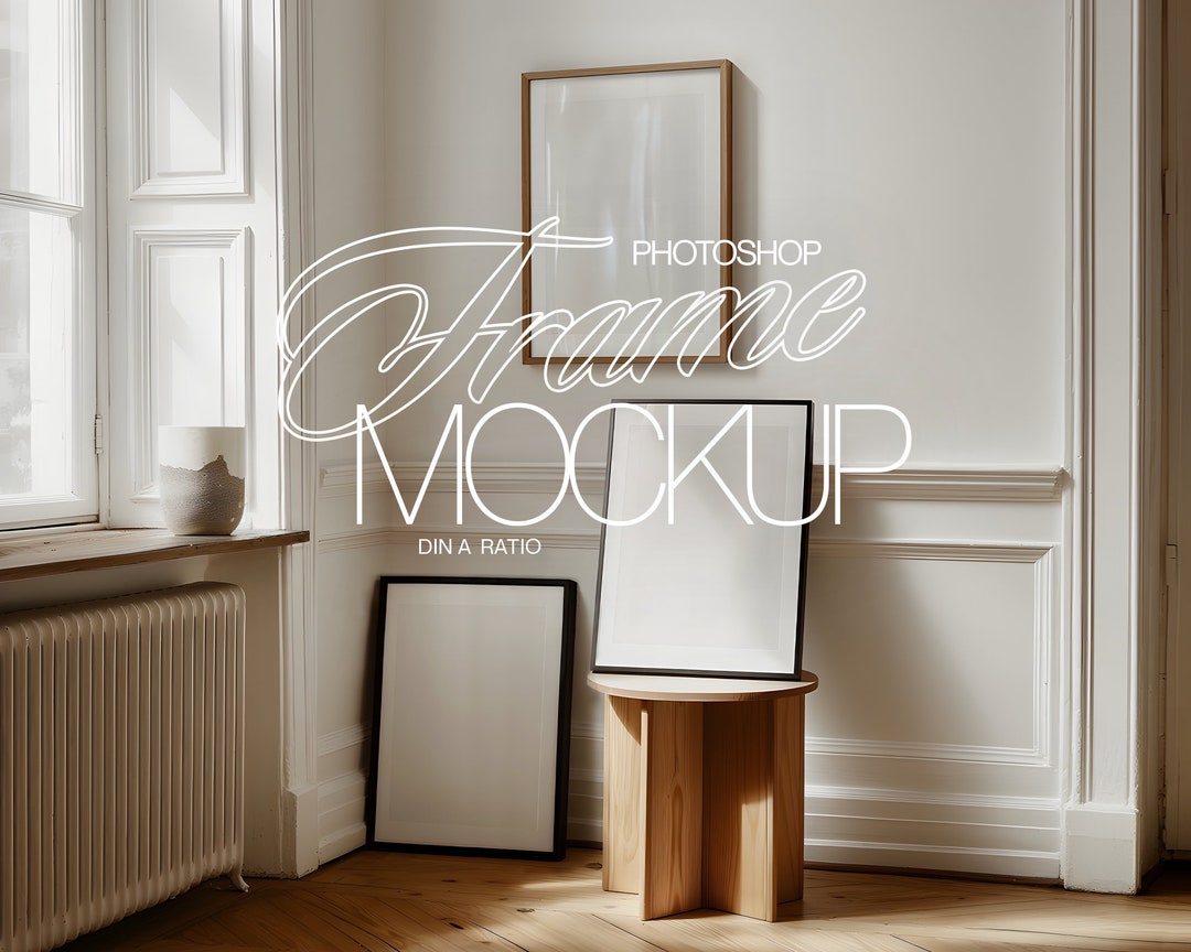 DIN A Ratio Photoshop Frame Mockup for A3 Artwork and Prints Display ...