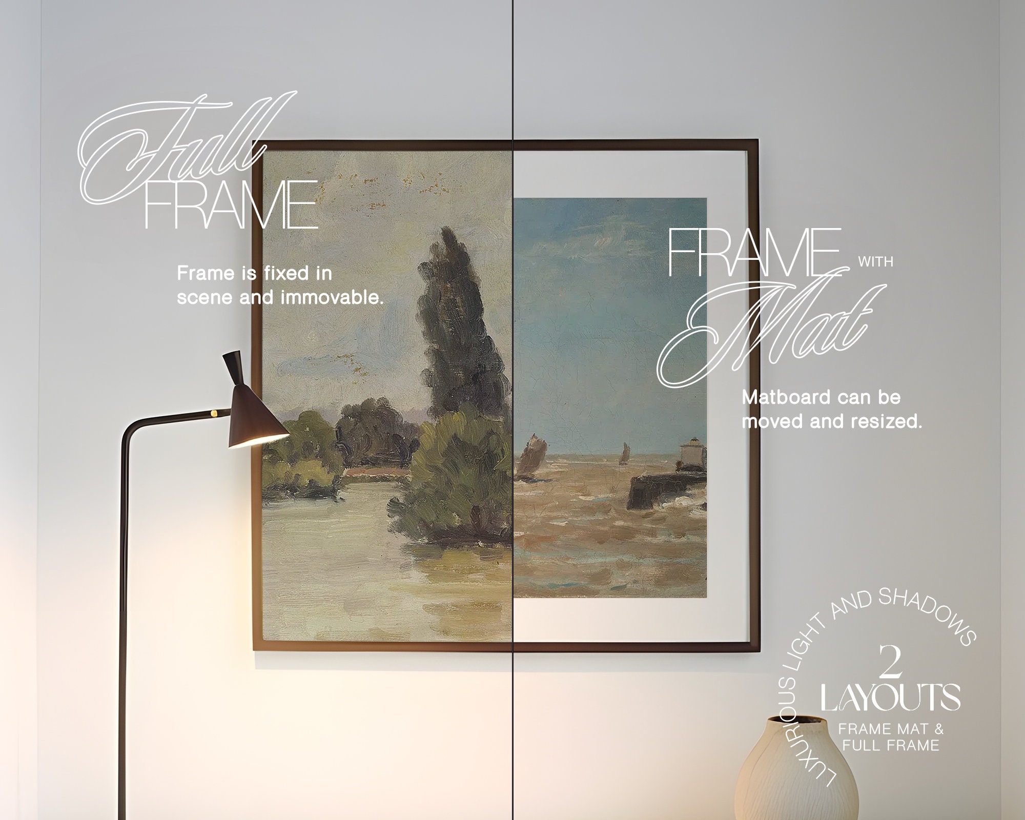 1x1 Frame Photoshop Mockup for Art and Printables | Square PSD Mockup ...
