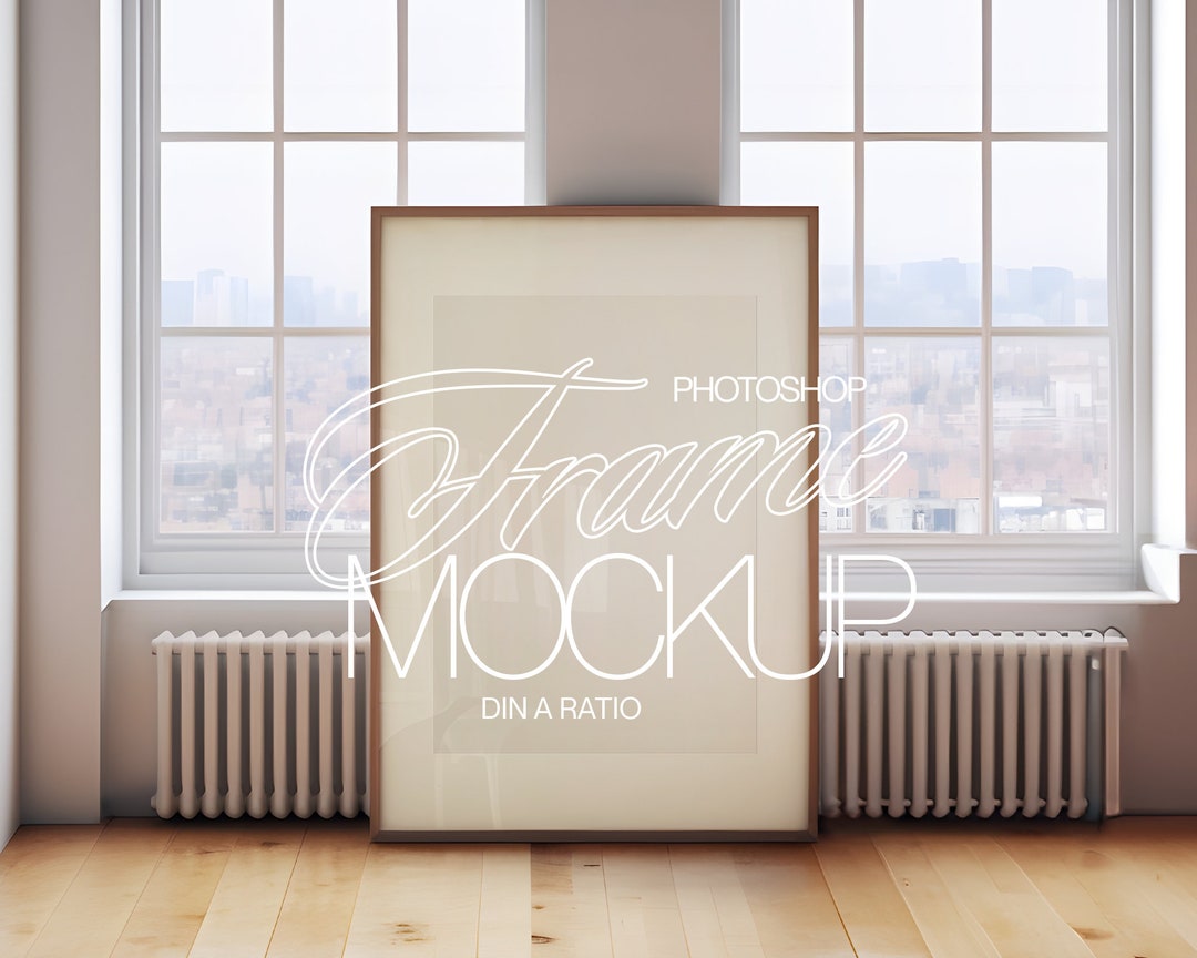 DIN A Frame Mockup Photoshop Template | Vertical ISO Frame Mockup PSD ...