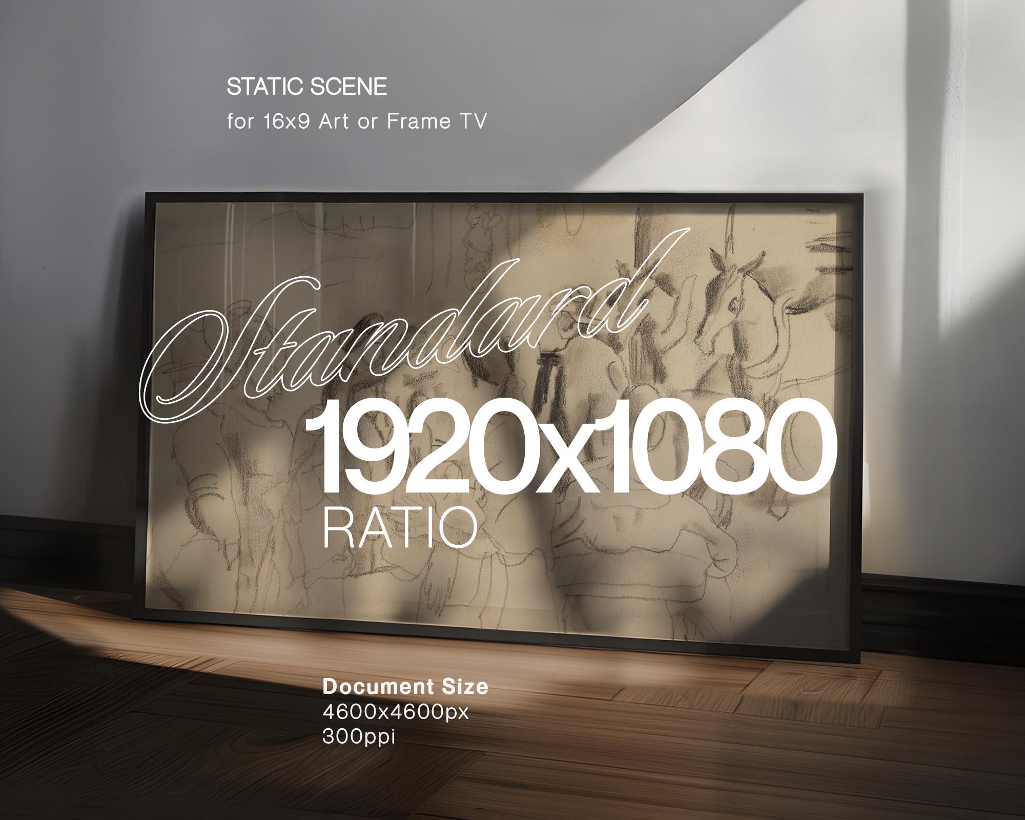 16x9 Black Frame Photoshop Mockup Template for HD 1920x1080 Artworks ...