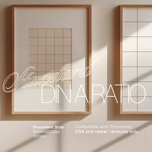 DIN A Frame Mockup for Photoshop | Two Vertical Frames PSD Template for ...