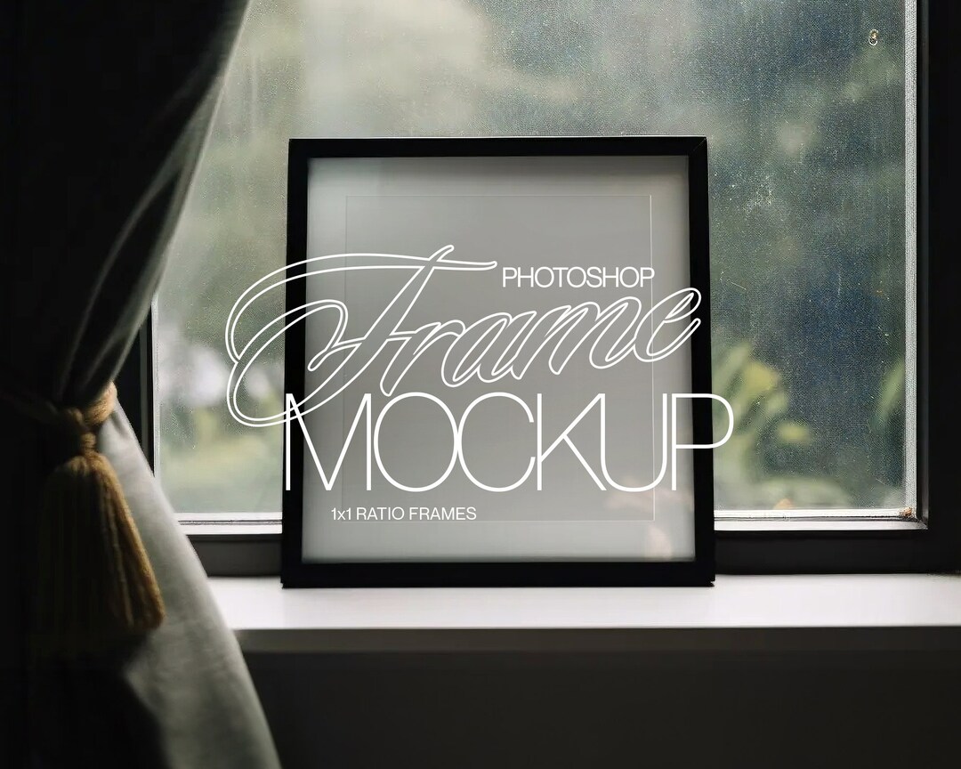 1x1 Frame Mockup Photoshop Template for Art and Print Display | Square ...
