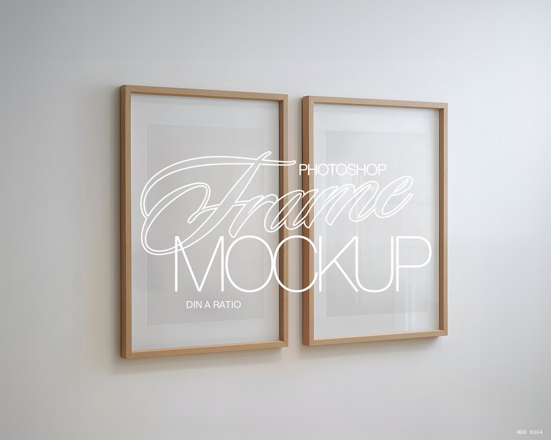 DIN A Set of Two Frame Photoshop Mockup Template Minimal Background ...