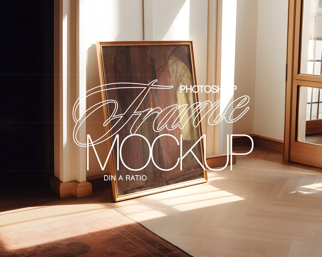 DIN A Frame Mockup Photoshop Template | Vertical Frame ISO Mockup PSD ...