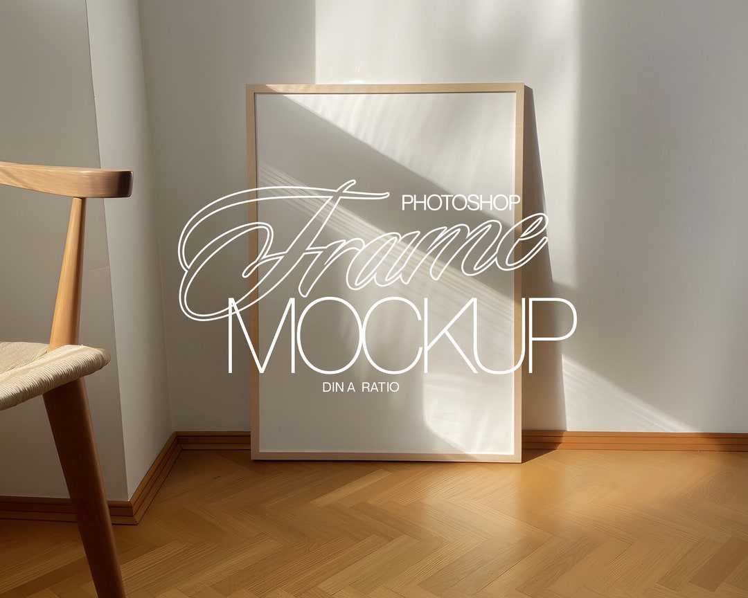 DIN A Leaning Frame Photoshop Mockup Template With Optional Rug Layer ...