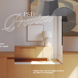 Photoshop 1x1 Frame Mockup Template for Art and Printables | Square ...