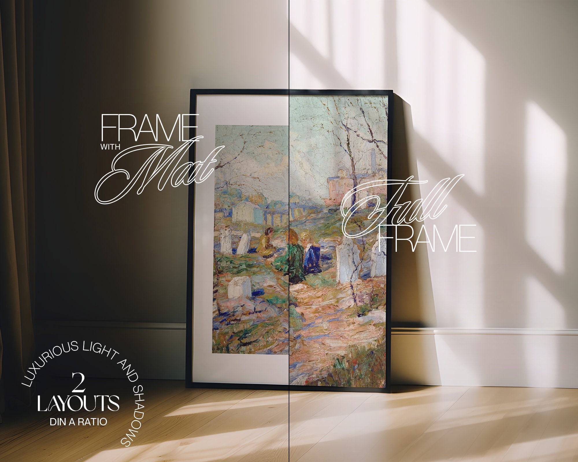 DIN A Black Frame Photoshop Mockup for Art and Printables | ISO Leaning ...