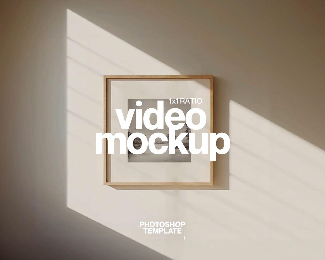 Photoshop Video Mockup: 1x1 A Ratio Animated Poster Template (digital ...