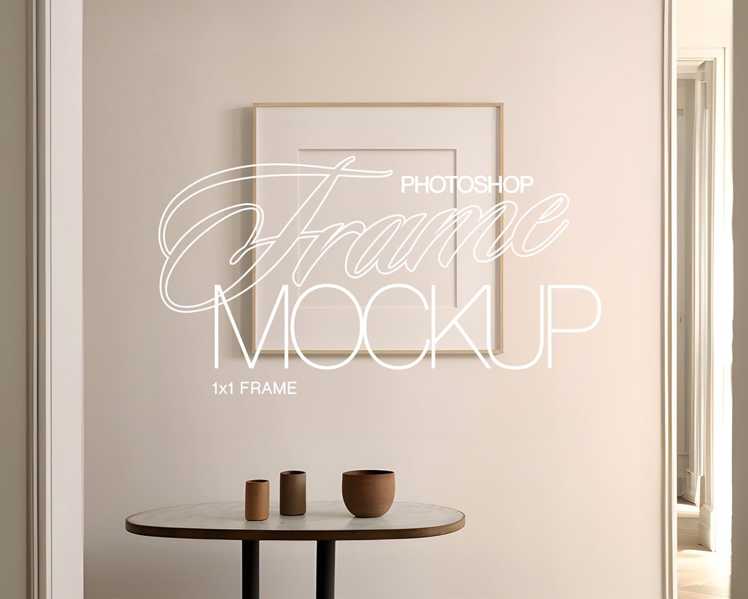 1x1 Frame Mockup for Photoshop | Square Frame Mockup PSD Template for ...