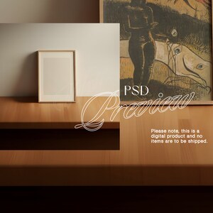 A4 Photoshop Frame Mockup on Minimal Surface | DIN A PSD Template Frame ...