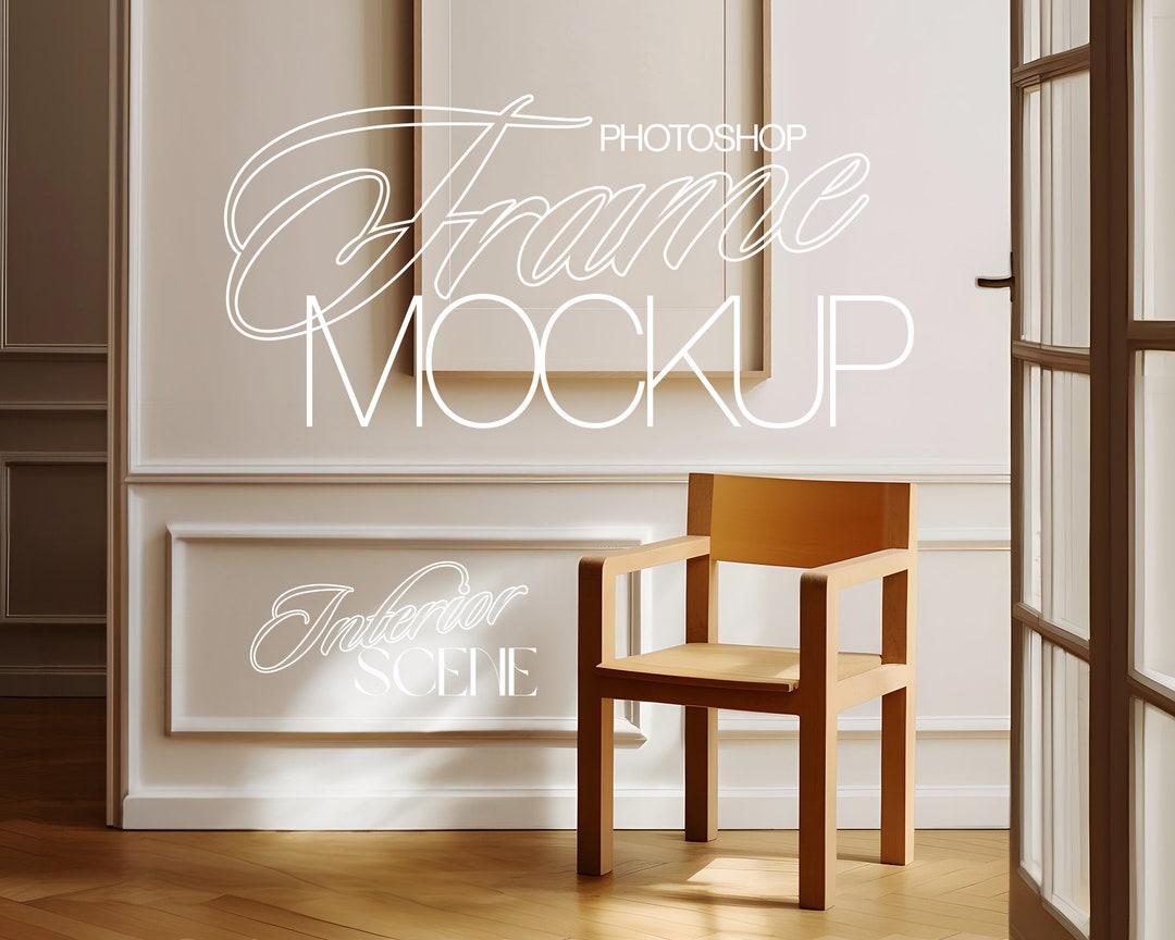 Din A Frame Mockup Interior Scene PSD With Smart Object, Frame Template ...