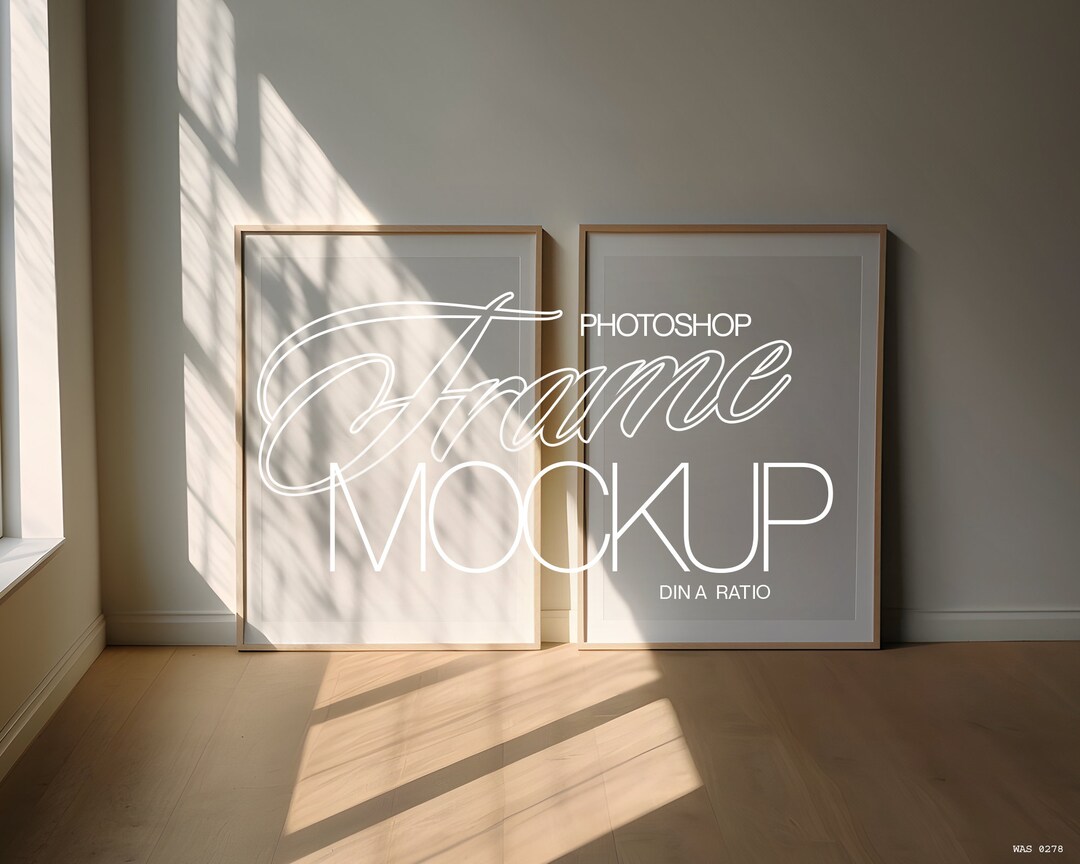 Two DIN A Leaning Frames Photoshop Mockup Moody Interior Scene | A1 ...