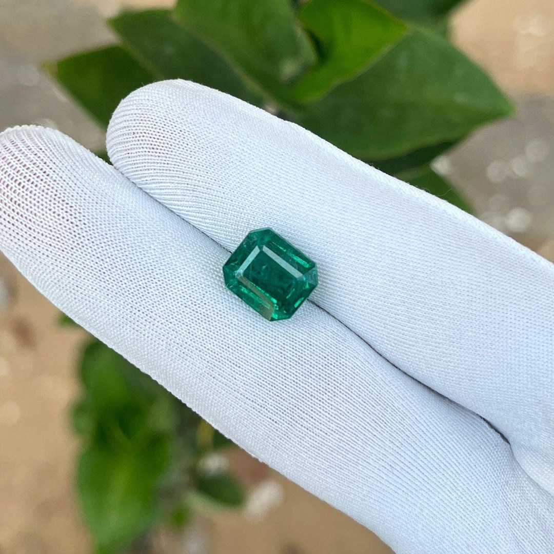 6 Cts. Emerald Hydrothermal Lab Grown Emerald Octagon - Etsy