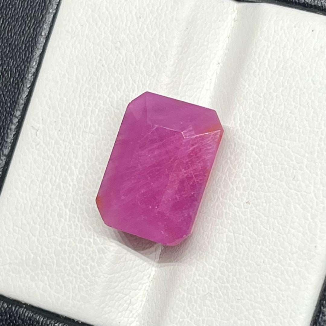 100% Natural African Pink Ruby Octagon Shape Cut Unheated Untreated Top ...