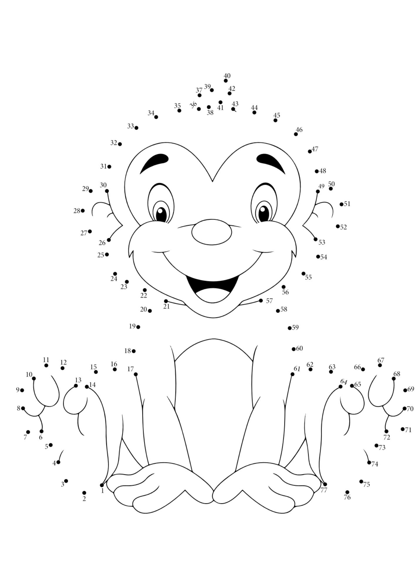 60 Cute Animals Dot to Dot Printable Pages, 60 Printable Dot to Dot ...