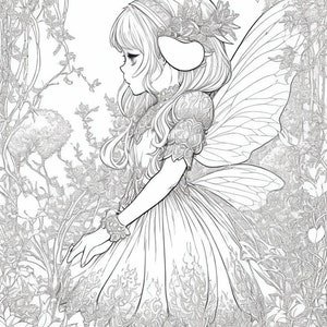50 Enchanting Forest Fairies Printable Coloring Pages, Instant Download ...
