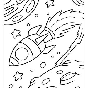 10 Outer Space Coloring Pages, Instant Printable Download - Etsy