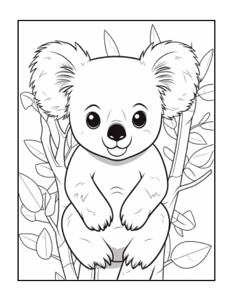 58 Cute Kawaii Animals Coloring Pages, Instant Printable Download - Etsy