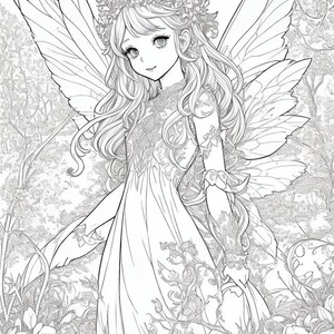 50 Enchanting Forest Fairies Printable Coloring Pages, Instant Download ...