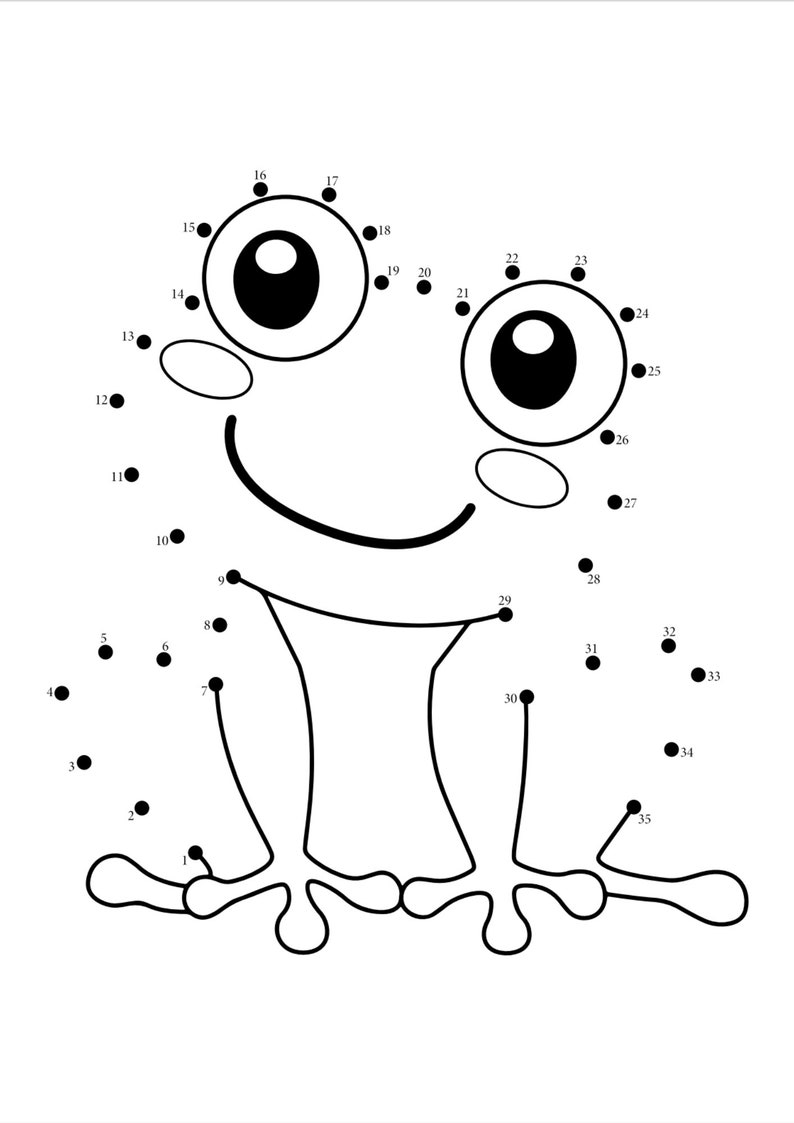 60 Cute Animals Dot to Dot Printable Pages, 60 Printable Dot to Dot ...