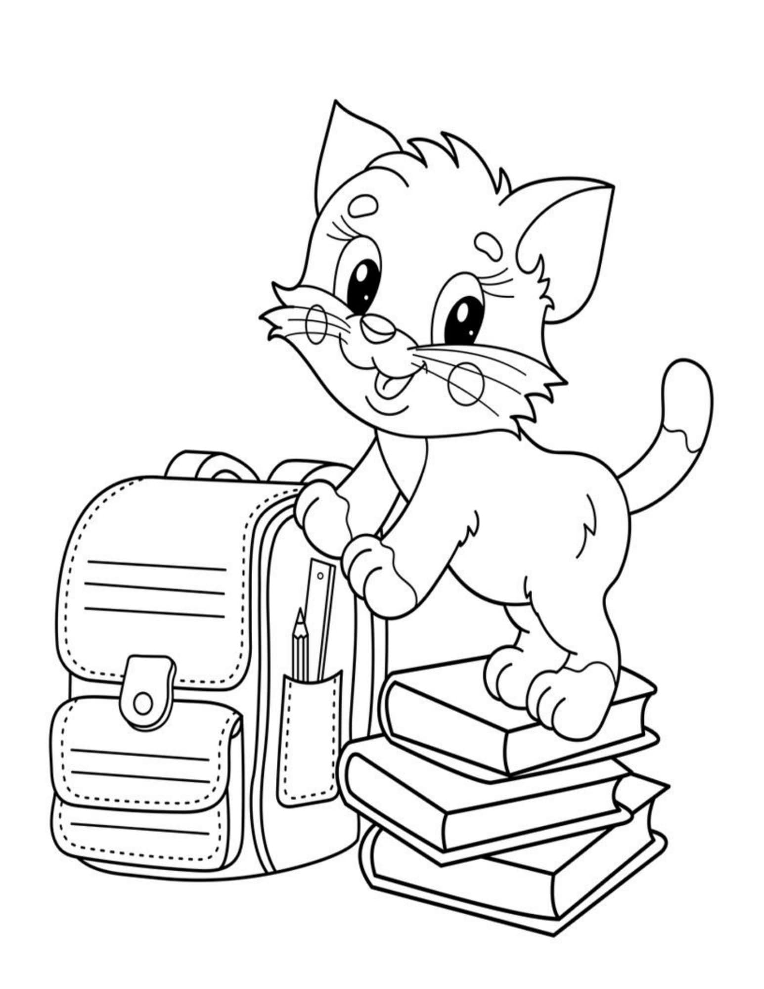 52 Cute Cats and Dogs Coloring Pages, Instant Download - Etsy