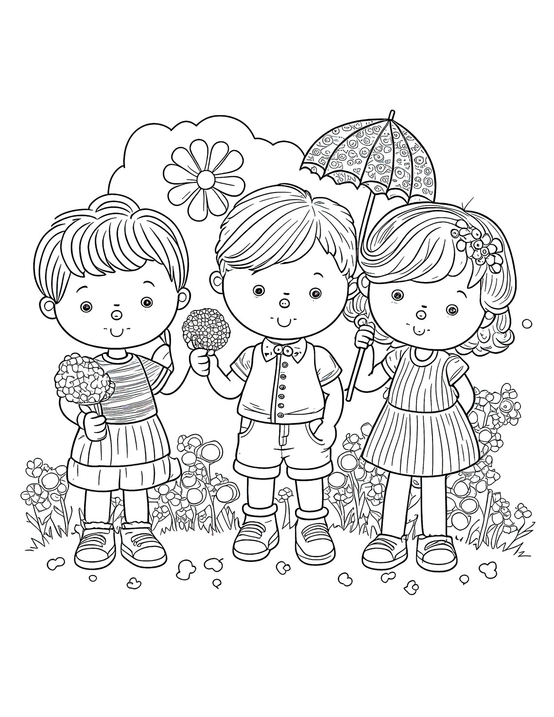 23 Cute Kids Coloring Pages, Instant Download, Print at Home - Etsy