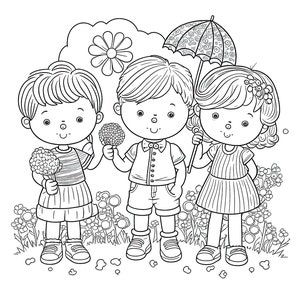 23 Cute Kids Coloring Pages, Instant Download, Print at Home - Etsy