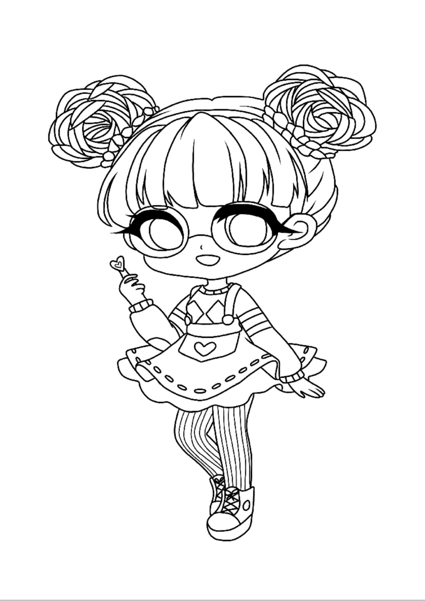 30 Chibi Girls Printable Coloring Pages, Instant Download, Cute Kawaii ...