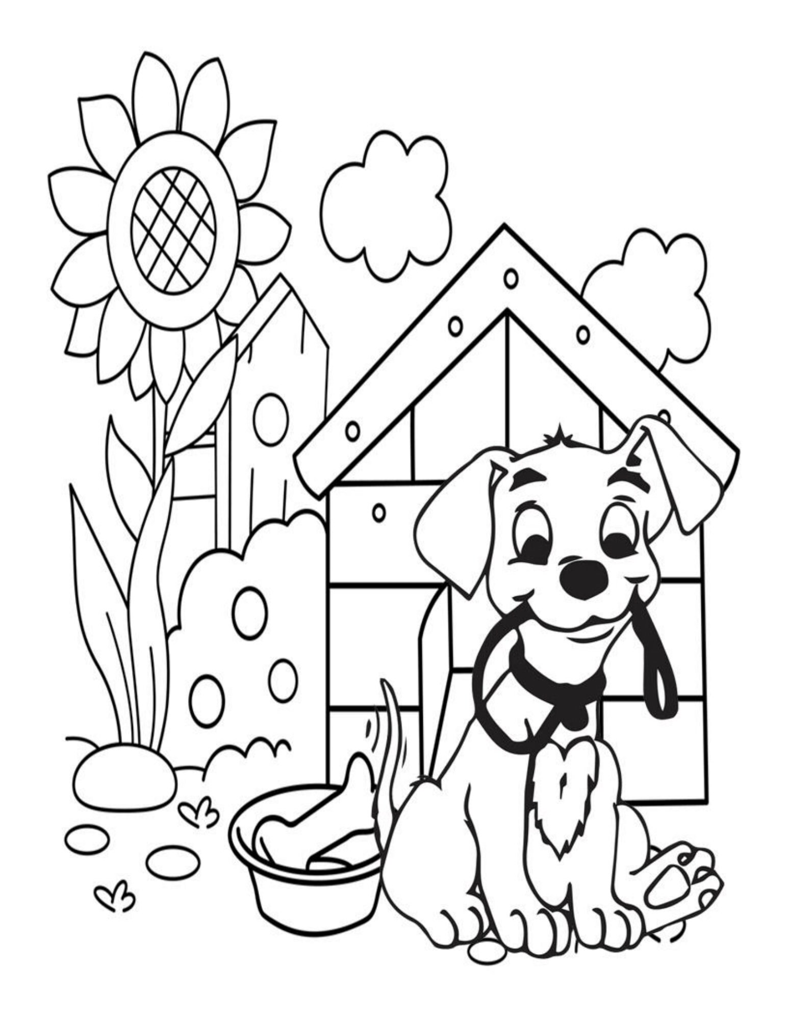 52 Cute Cats and Dogs Coloring Pages, Instant Download - Etsy