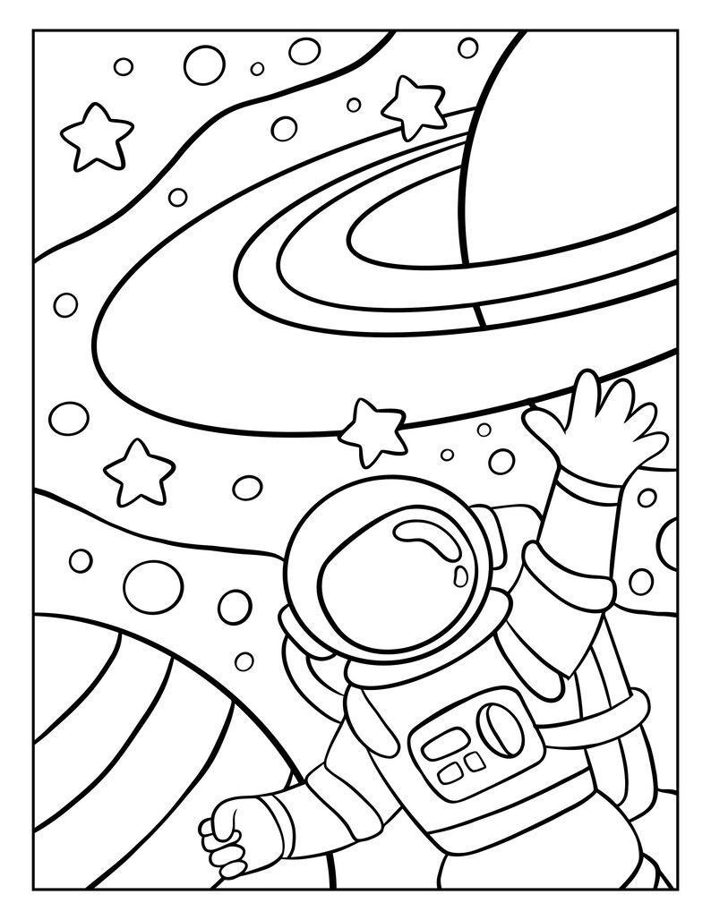 10 Outer Space Coloring Pages, Instant Printable Download - Etsy