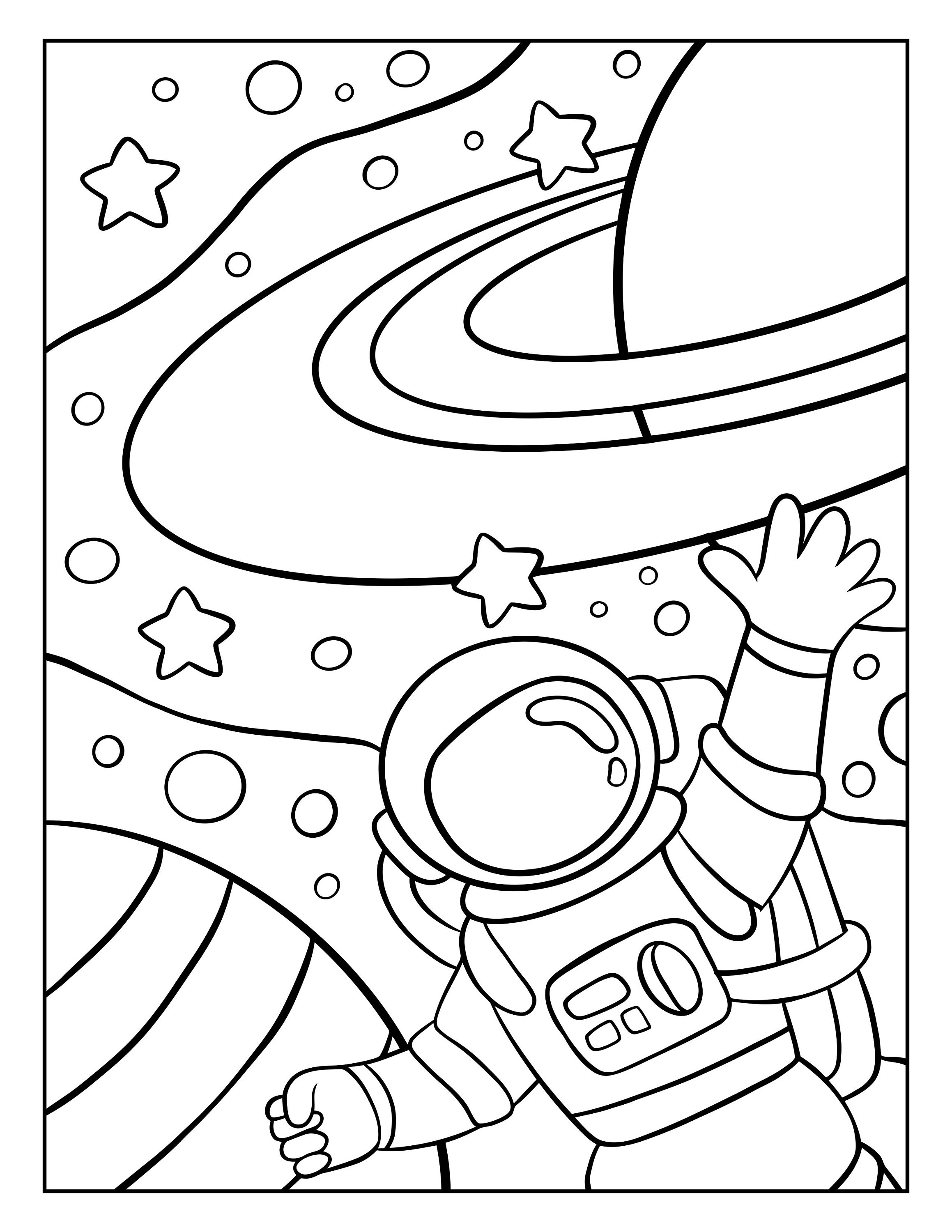 10 Outer Space Coloring Pages, Instant Printable Download - Etsy