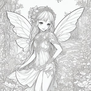 50 Enchanting Forest Fairies Printable Coloring Pages, Instant Download ...